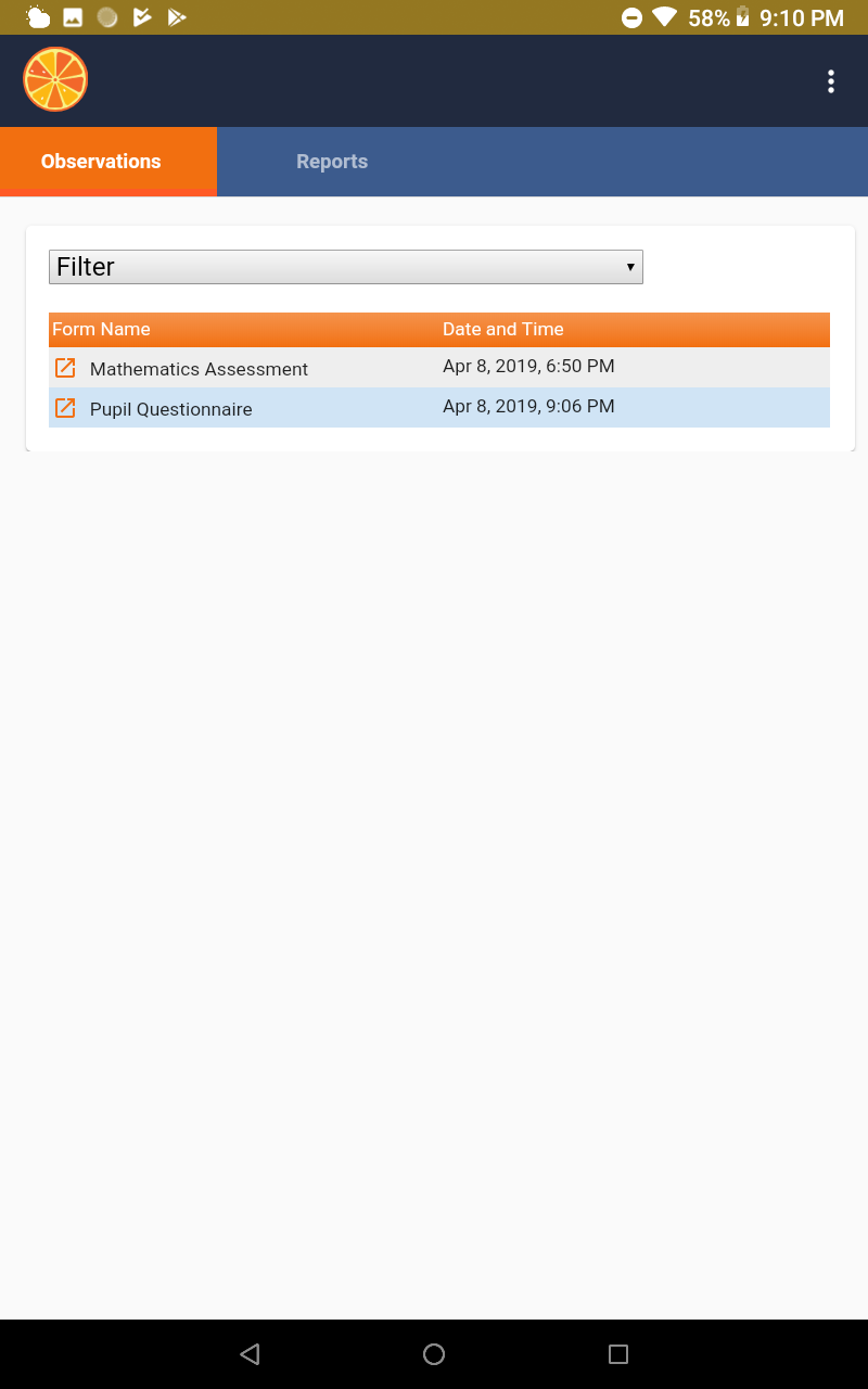 Data collector - Tangerine Documentation